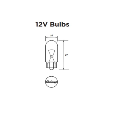 501 BULB - 12V 5W W2.1x9.5D EUROLEC