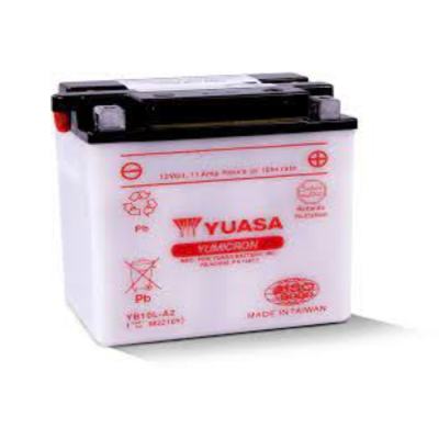 YUASA BATTERY - YB10L-A2 available from Max Motorcycles your trusted motorcycle parts supplier.